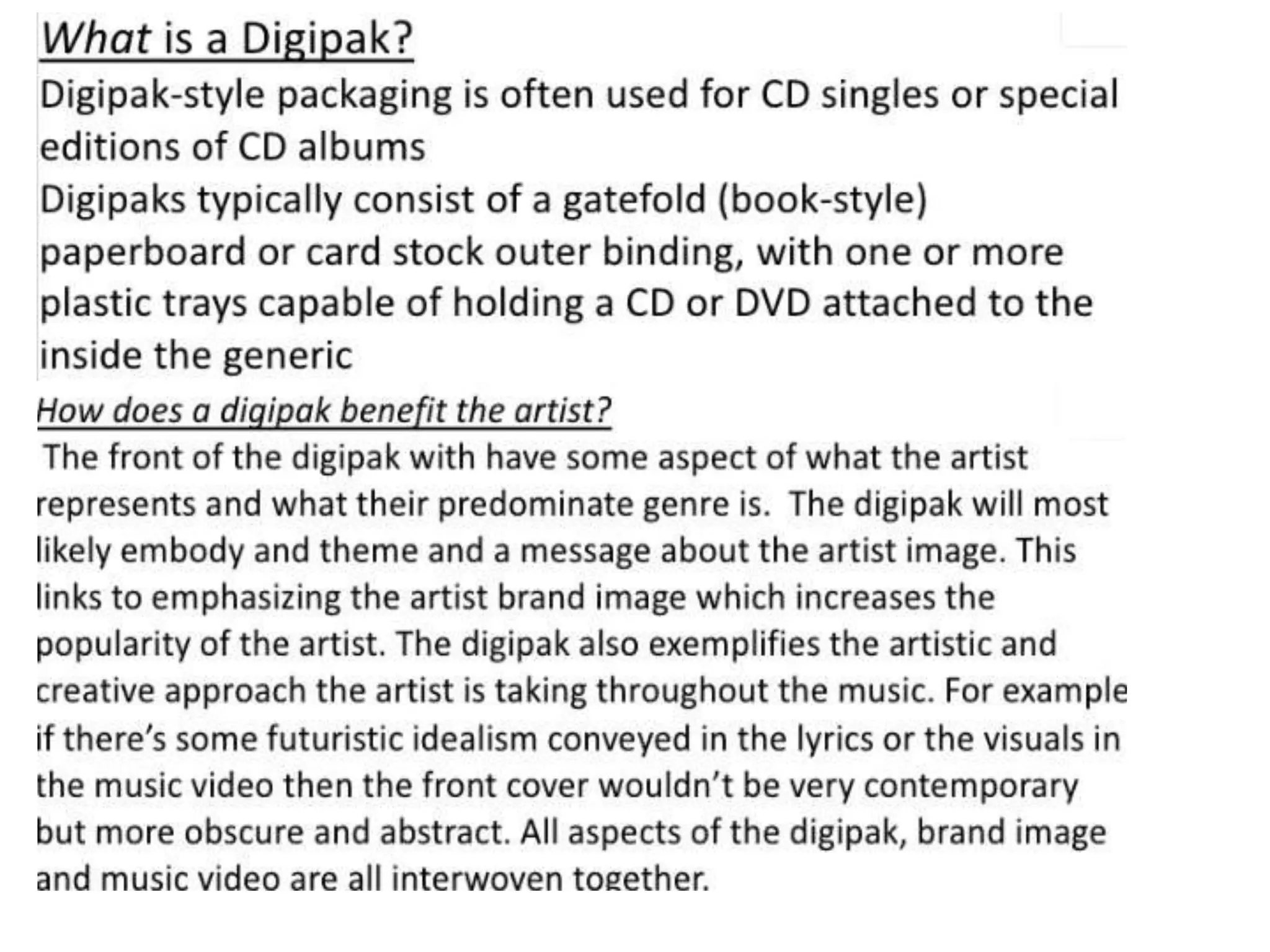 Media Digipack Analysis 2 | PPT