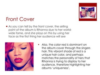 Media digipak analysis rihanna | PPT
