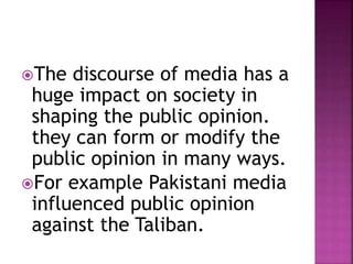 Media discourse and change in society | PPTX