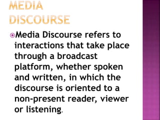 Media discourse and change in society | PPT