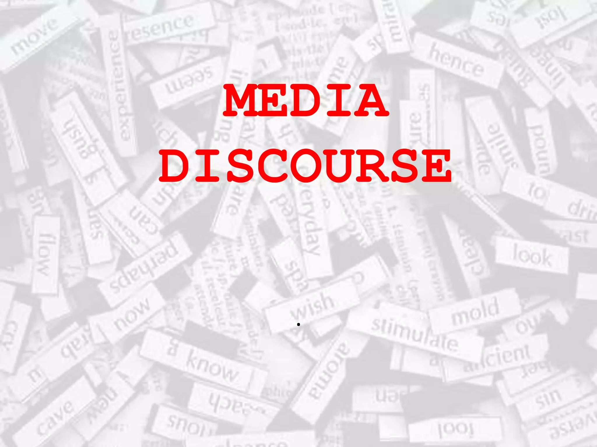 Media discourse | PPTX