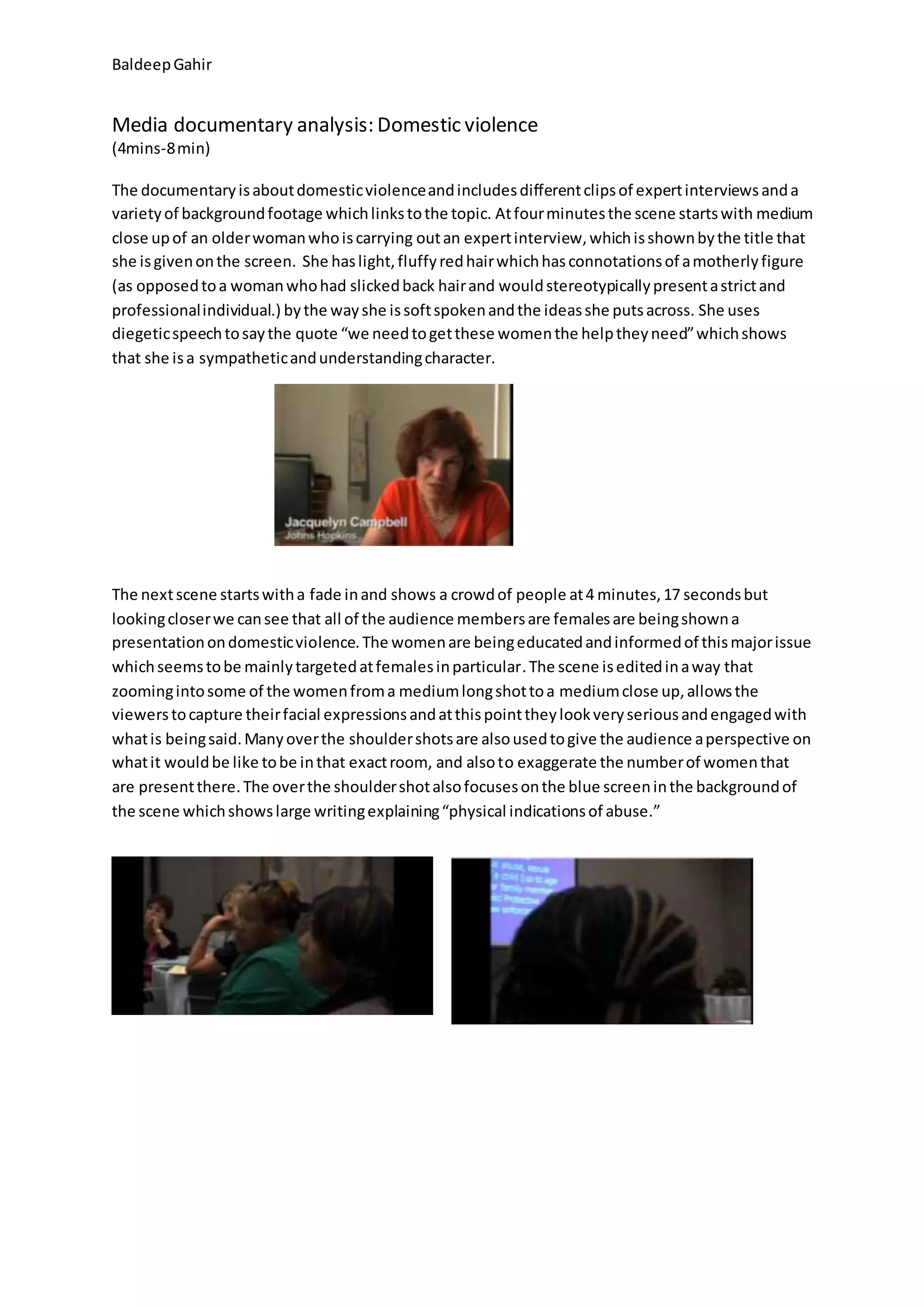 Media documentary analysis | DOCX | Documentary | Genres