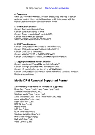Media drm removal | DOC
