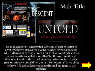 Media dvd cover analysis | PPTX