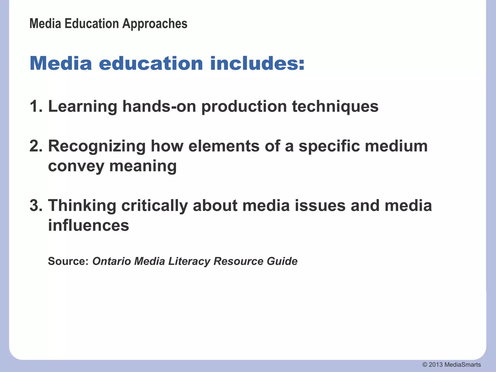 Media Literacy Use in Classroom | PPT