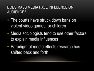 Explicating Media Effects, and toward an integrative model of agenda ...