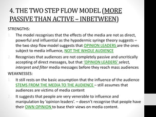 Media effects revision - mass media section A2 | PPTX