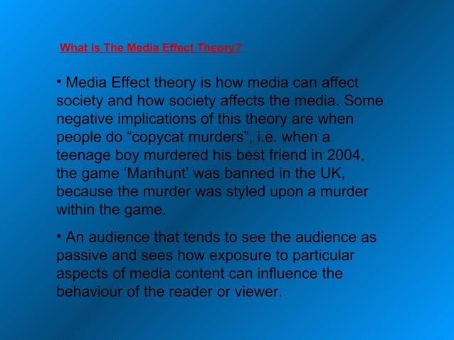 Media effects theory | PPT