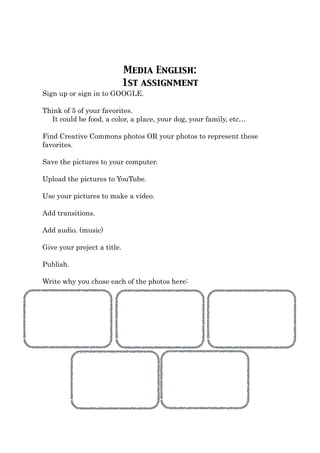 Media english first assignment | PDF