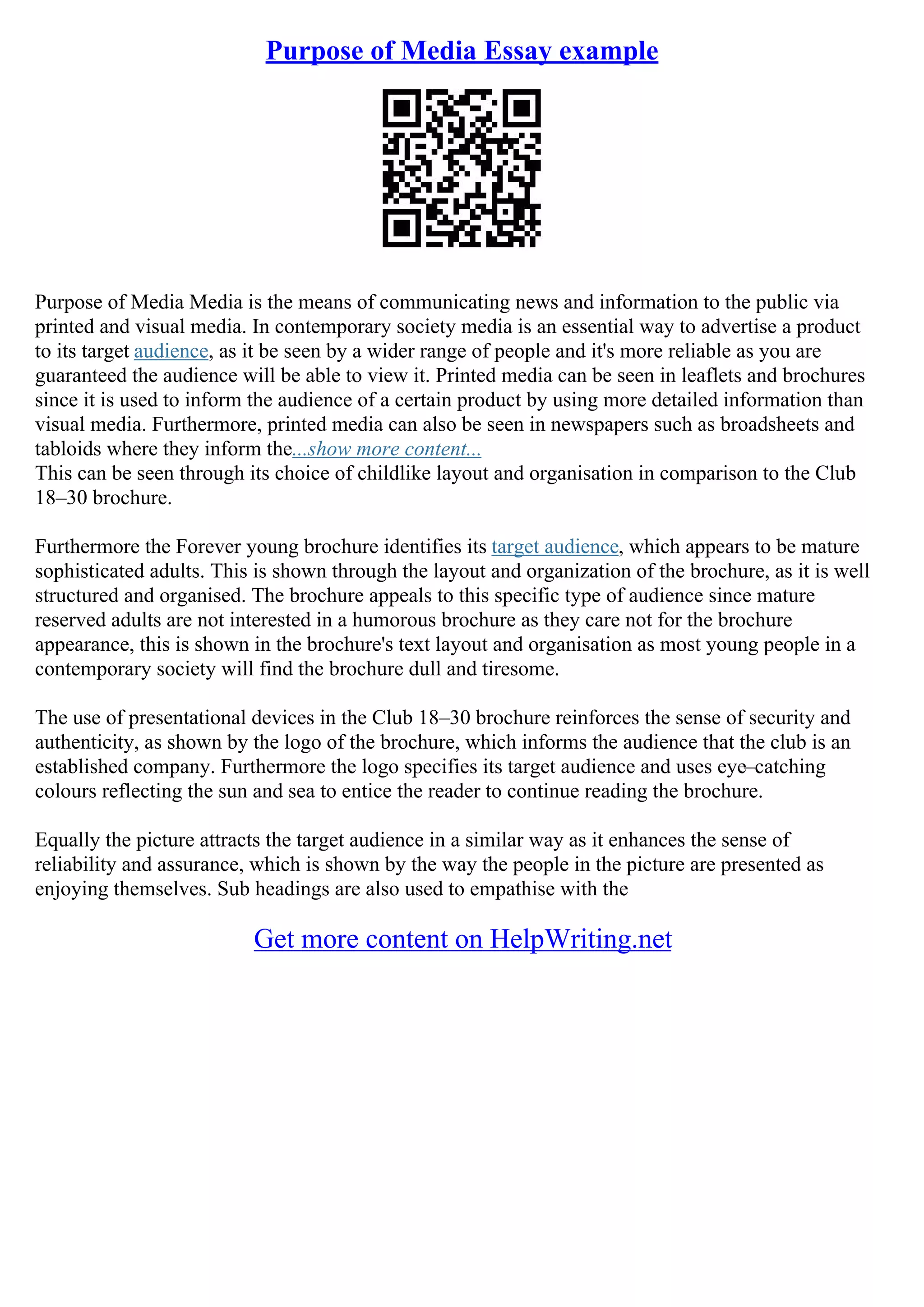 Media Essay Writing | PDF