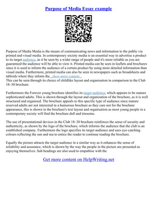 Media Essay Writing | PDF