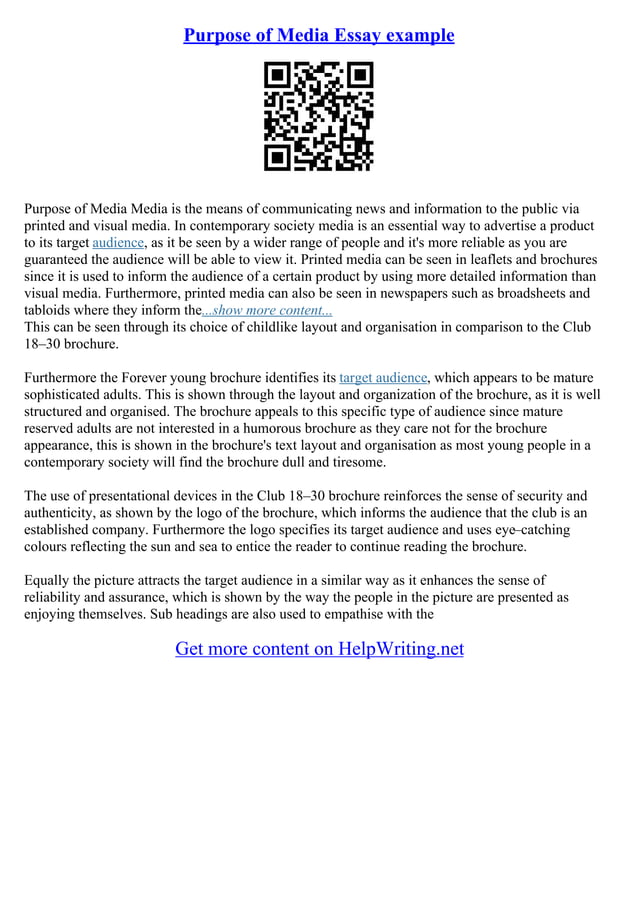 Media Essay Writing | PDF