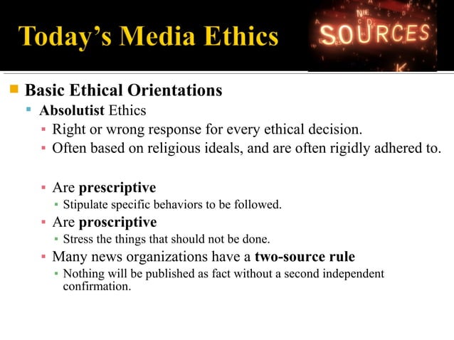 Media Ethics | PPT | History | Genres