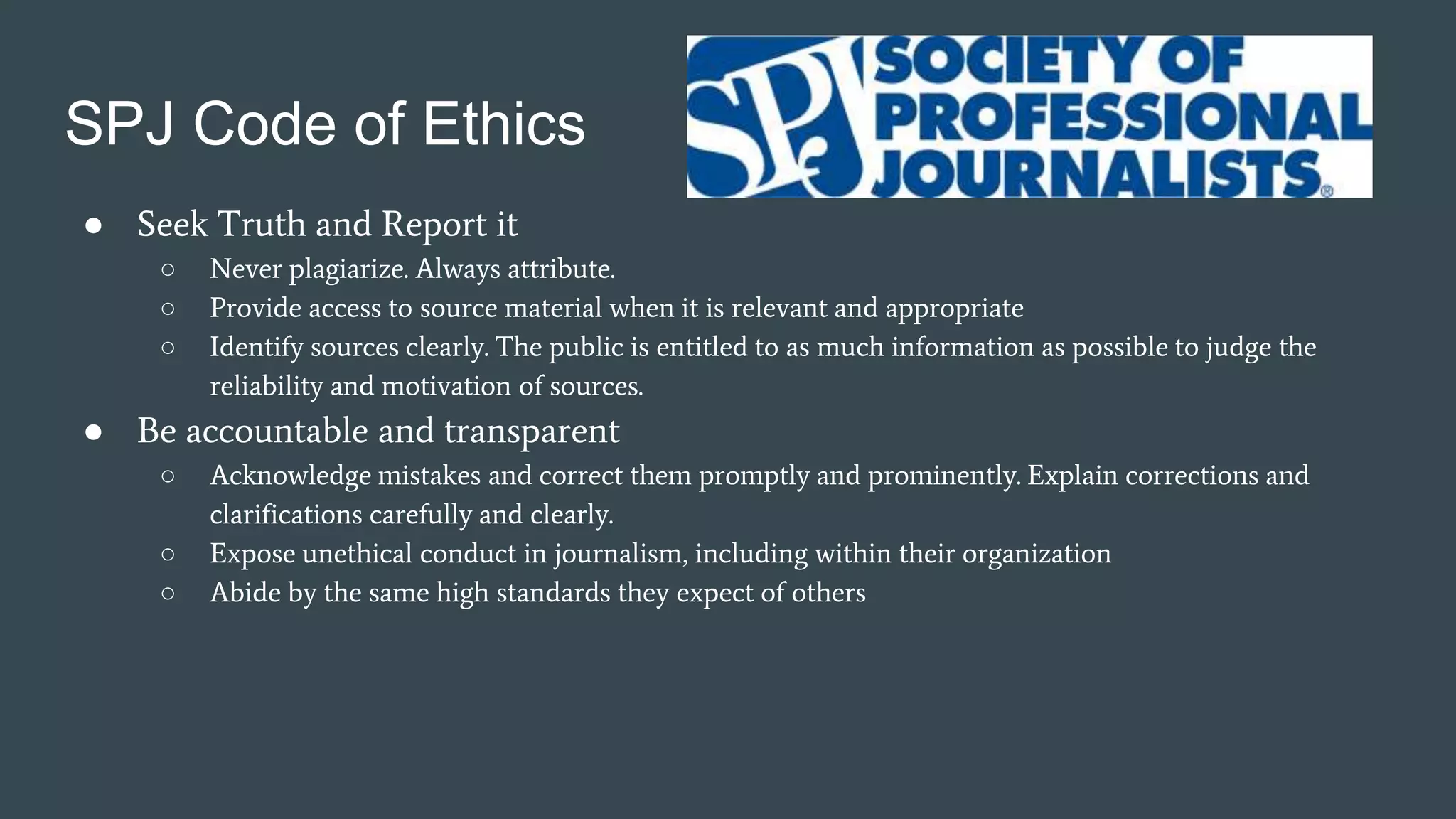 Media ethics: case study | PPTX