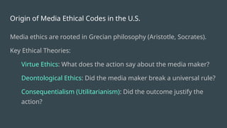 Media Ethics Timeline - Overview in the US | PPTX