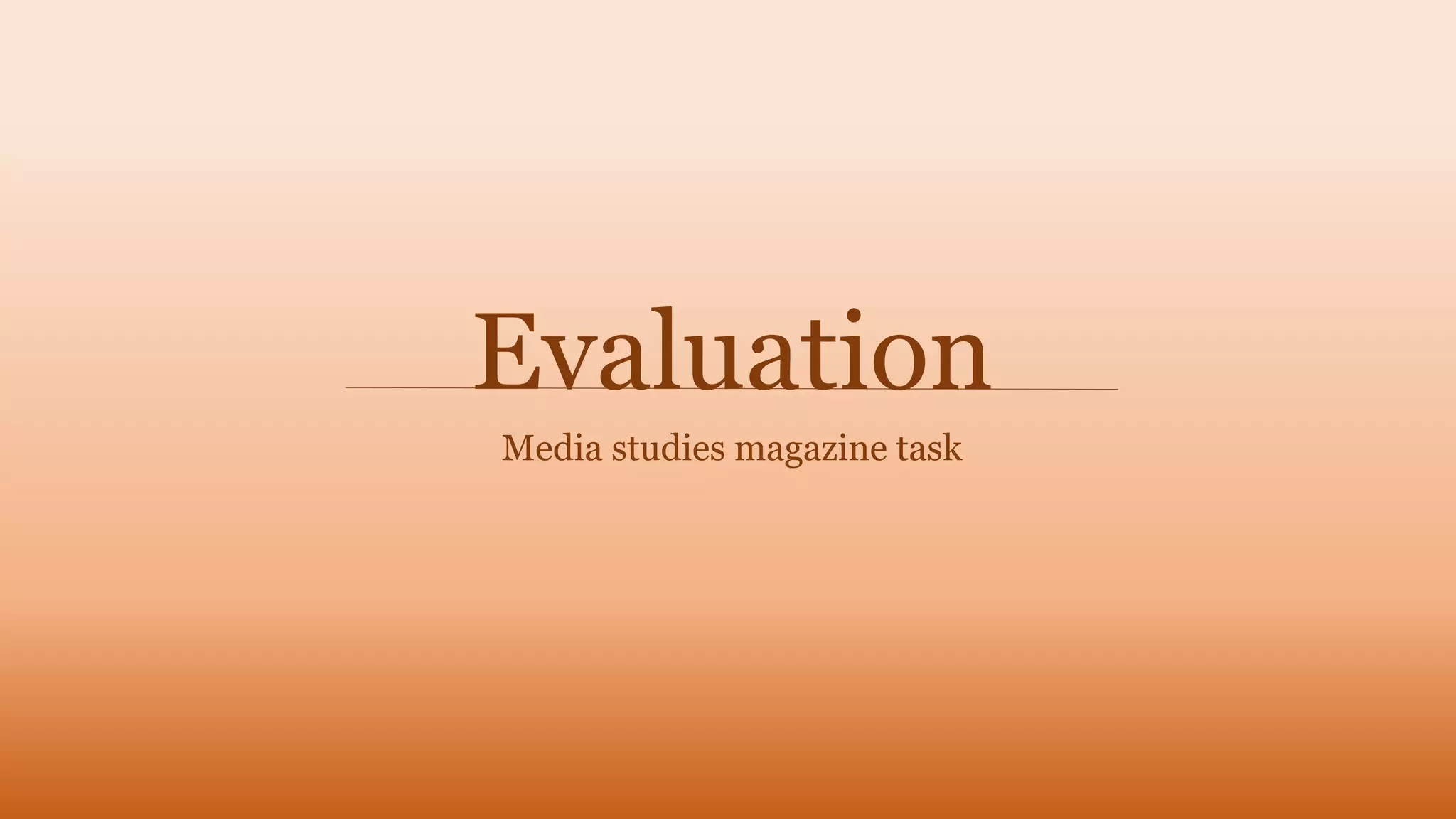 Media evaluation | PPTX