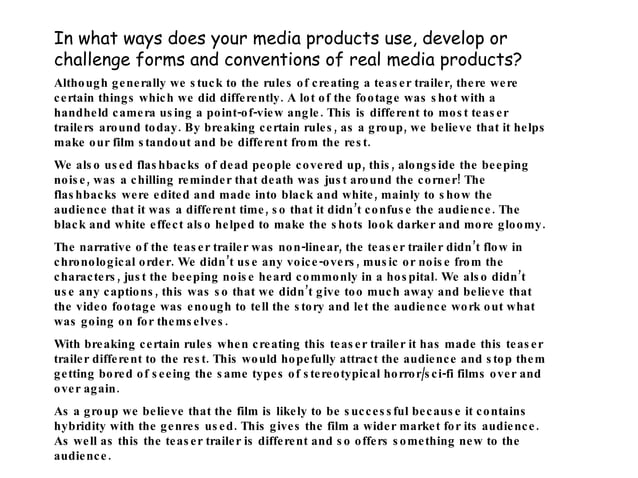 Media Evaluation Final Version | PPT