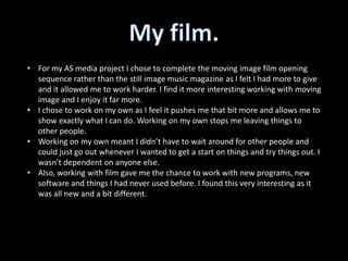 Media evaluation | PPTX | Video Production | Content Production