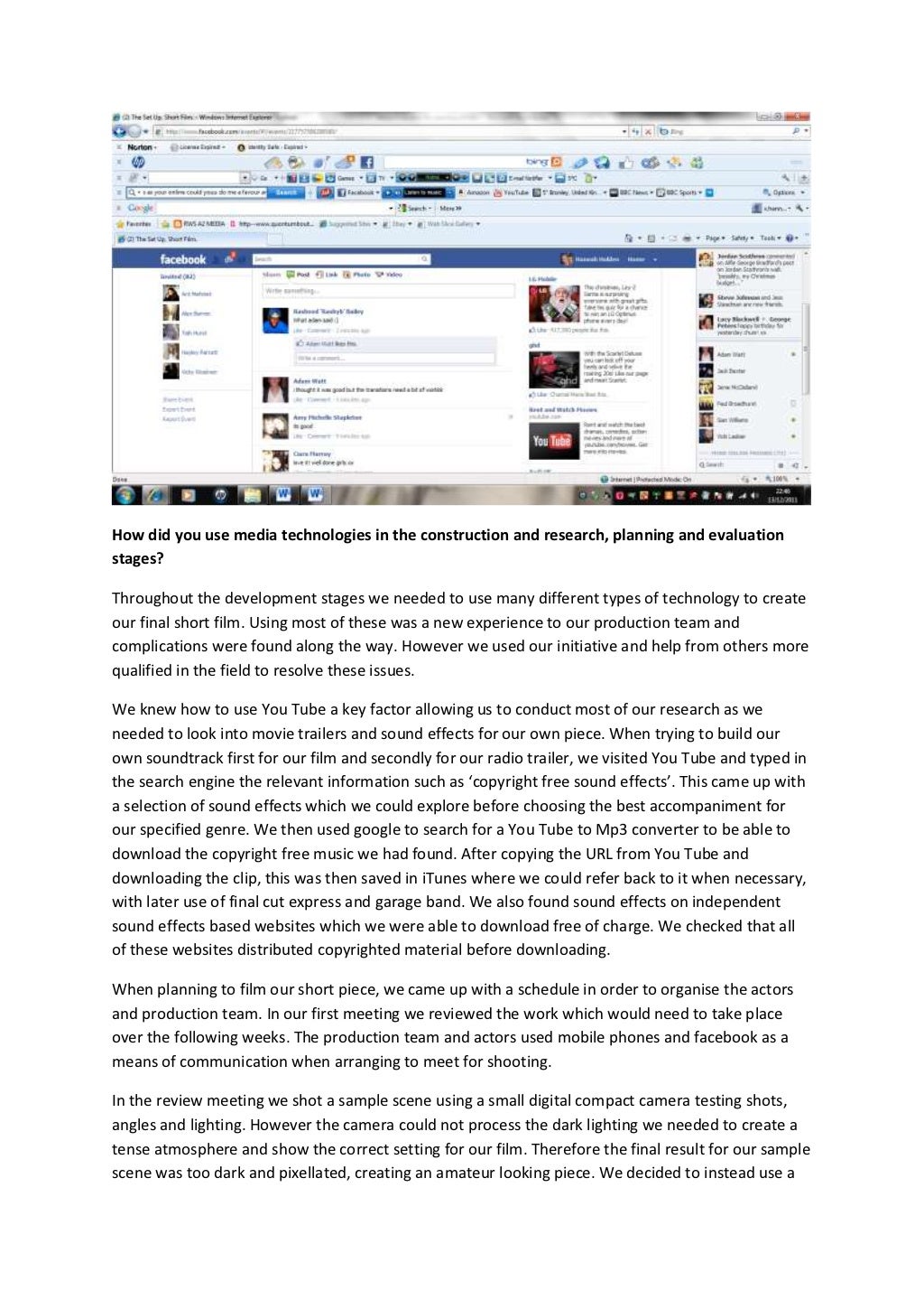 Commentary script for Evaluation