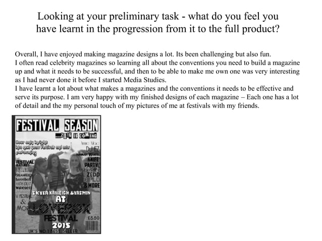 Media evaluation presentation | PPT