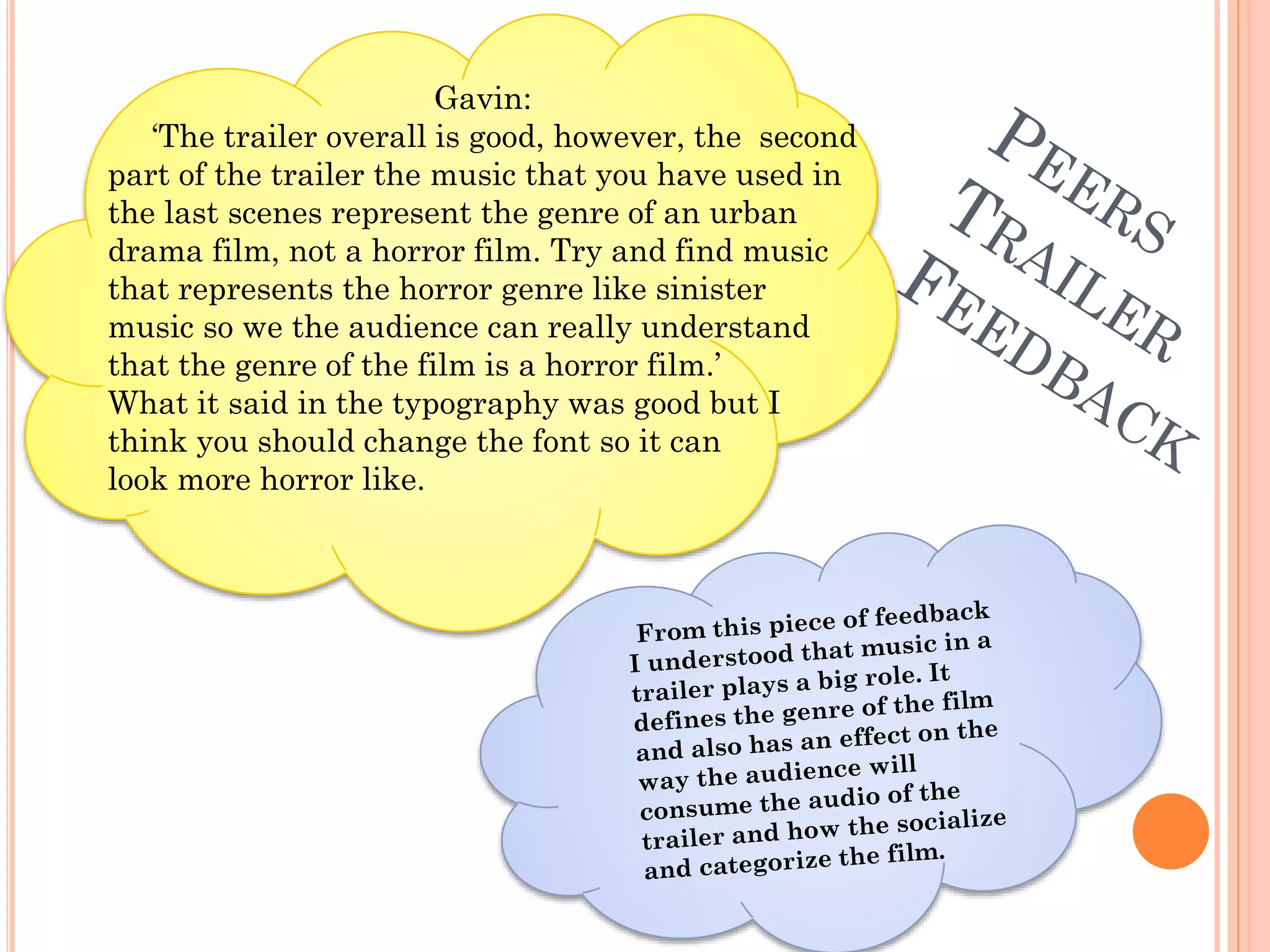 Media feedack presentation | PPTX | Movies | Entertainment