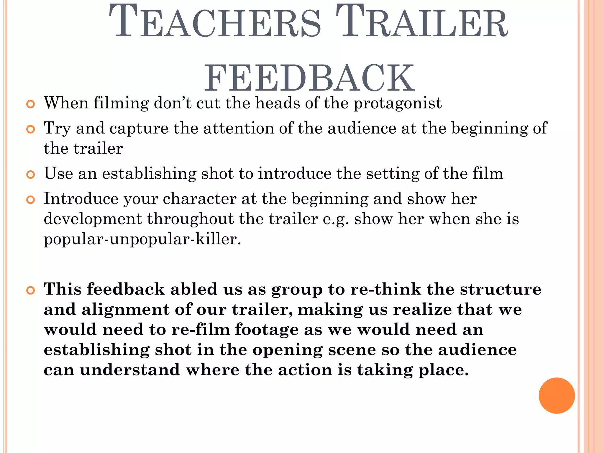 Media feedack presentation | PPTX | Movies | Entertainment