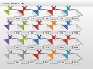 Media Files Icons and Shapes | PPT