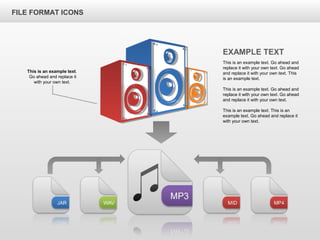 Media Files Icons and Shapes | PPT