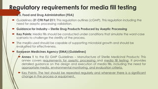 Aseptic Media Fill or Process simulation. | PPTX