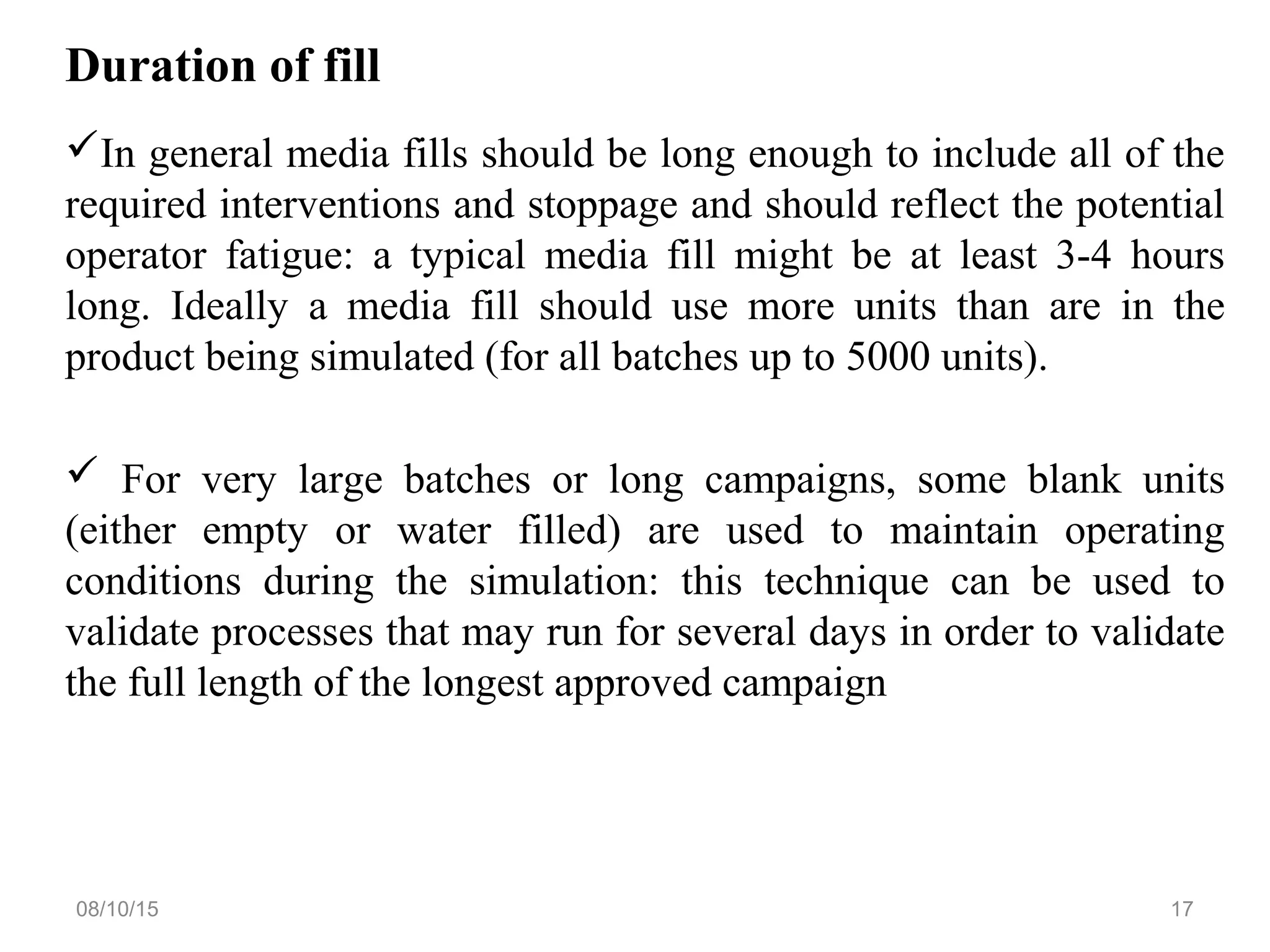 Media fill process and validation | PPT