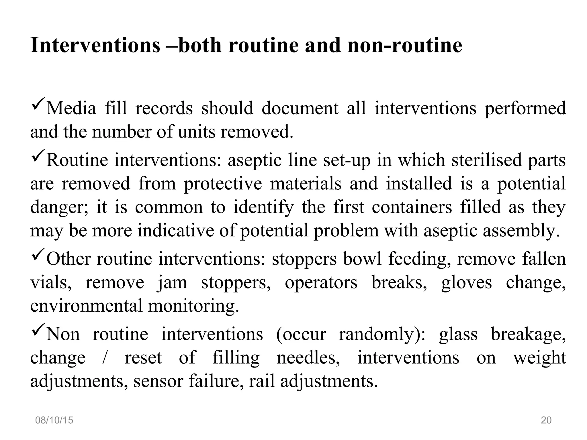 Media fill process and validation | PPT