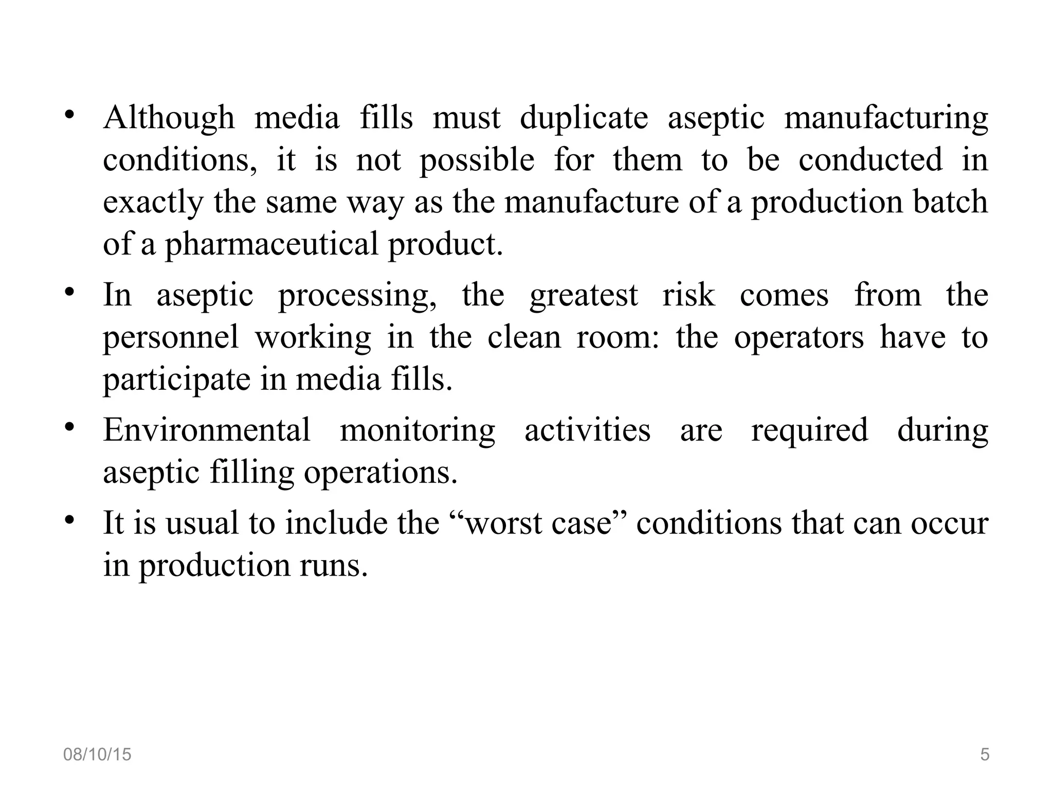 Media fill process and validation | PPT