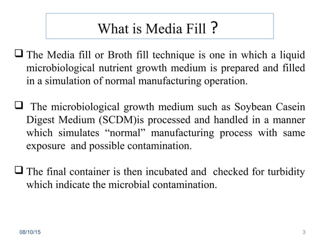 Media fill process and validation | PPT | Indoor Environmental Quality ...