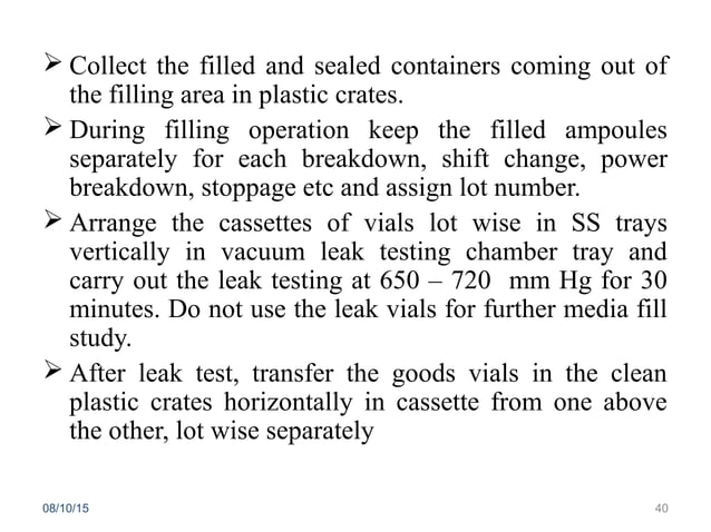 Media fill process and validation | PPT | Indoor Environmental Quality ...