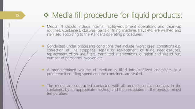 Media fill validation ppt (1) | PPTX | Business | Business and Finance