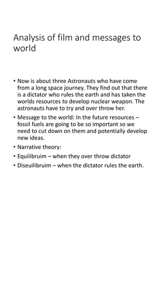 Media film synopsis | PPTX | Science Fiction | Genres