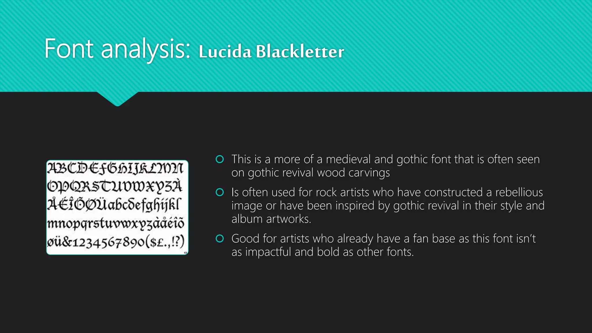 Media font analysis | PPT