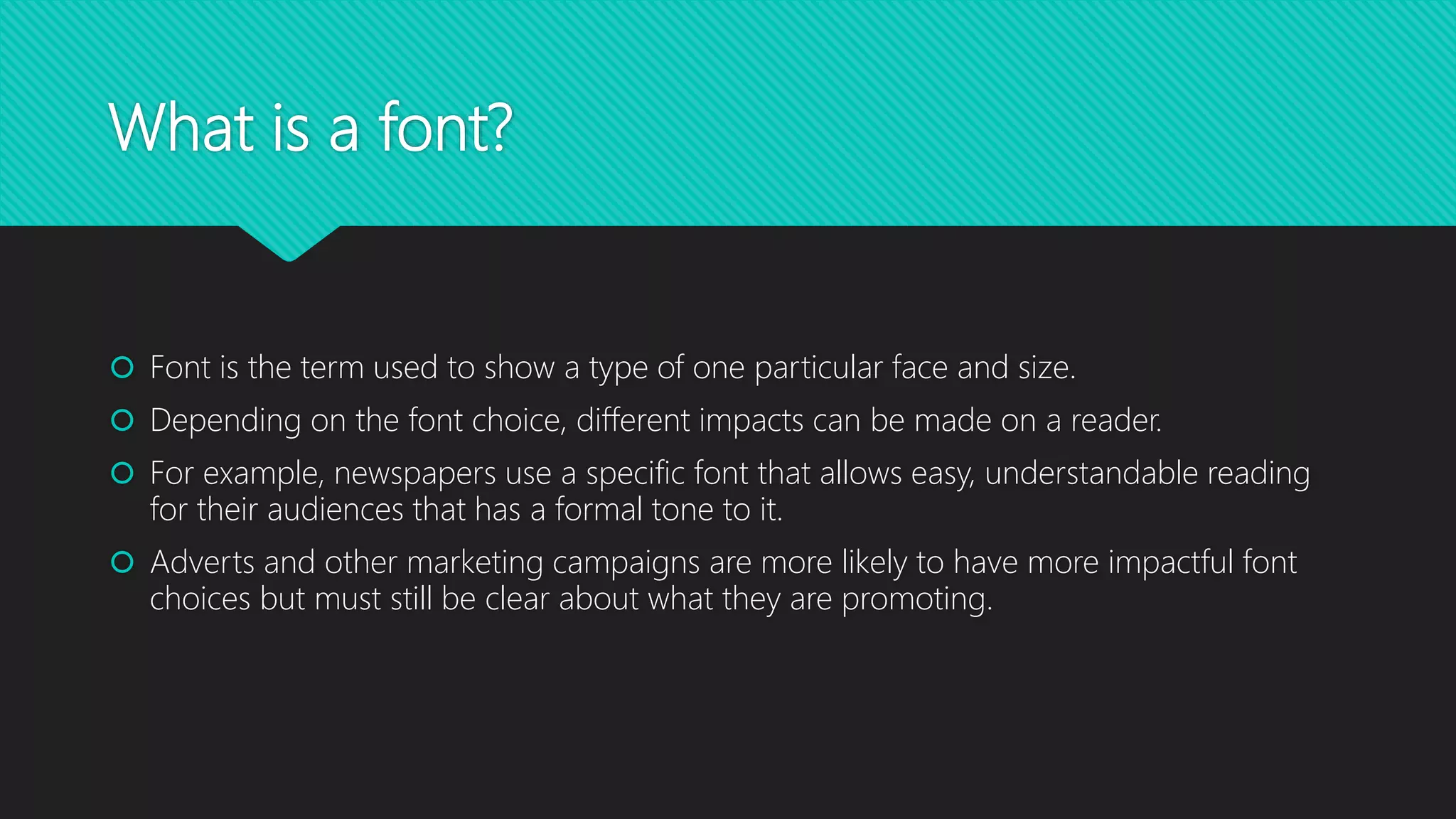 Media font analysis | PPT