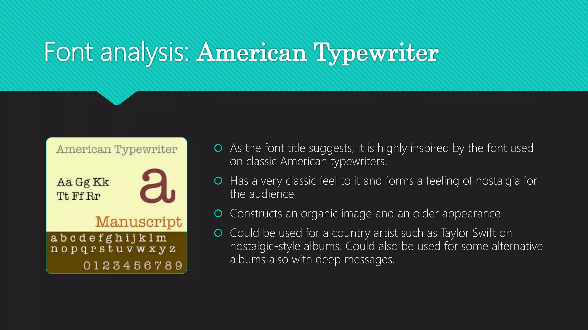 Media font analysis | PPT