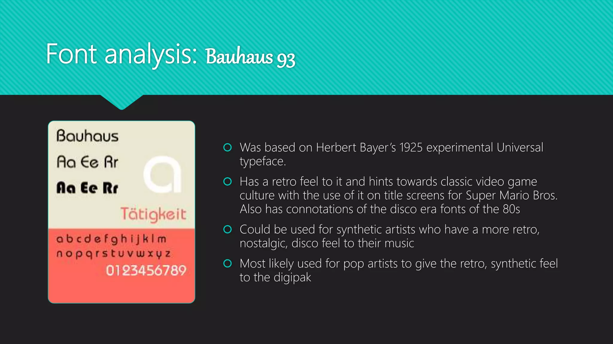 Media font analysis | PPT