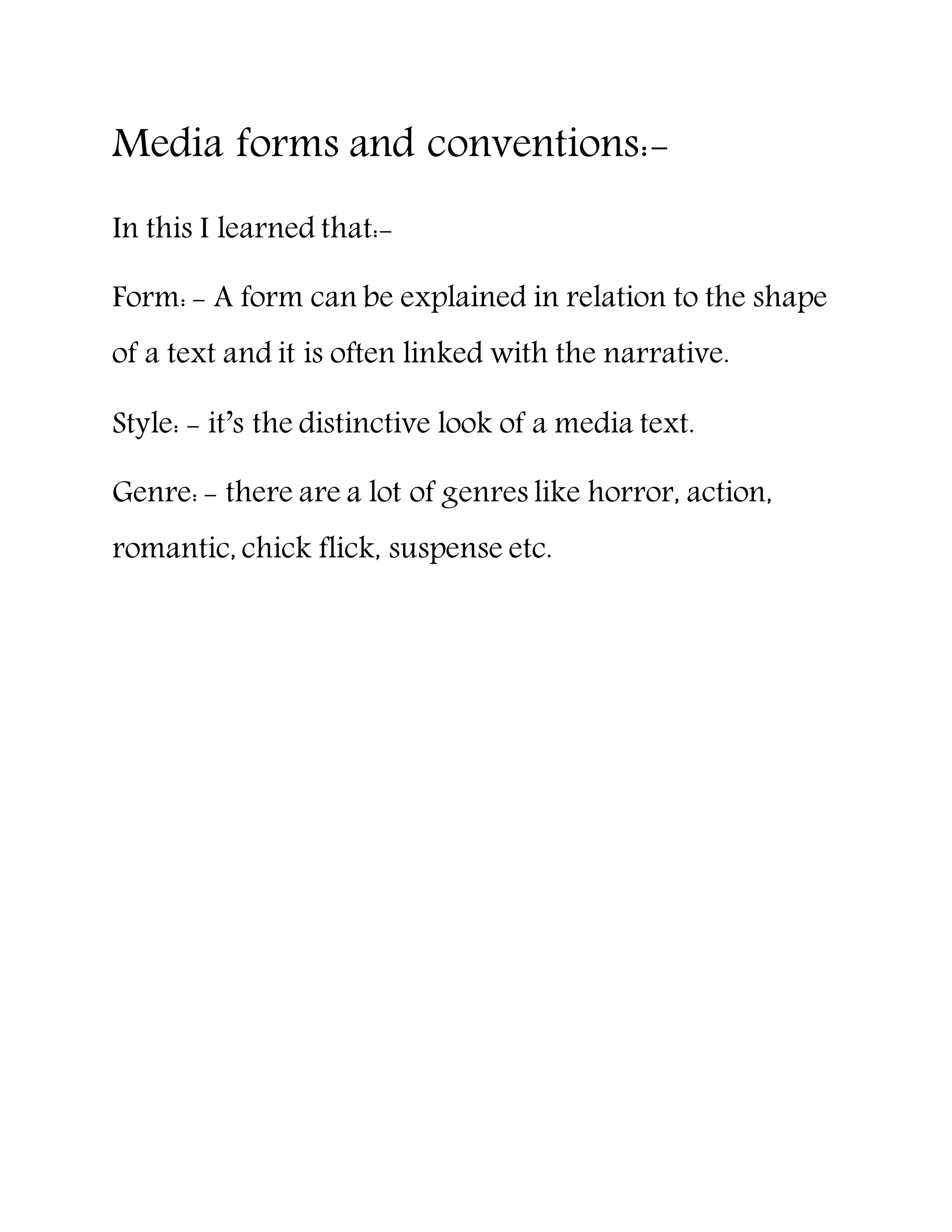 Media forms and conventions | PDF