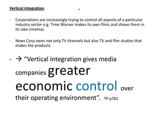 Sociology of the mass media: Media forms, ownership and control | PPTX