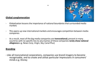 Sociology of the mass media: Media forms, ownership and control | PPTX