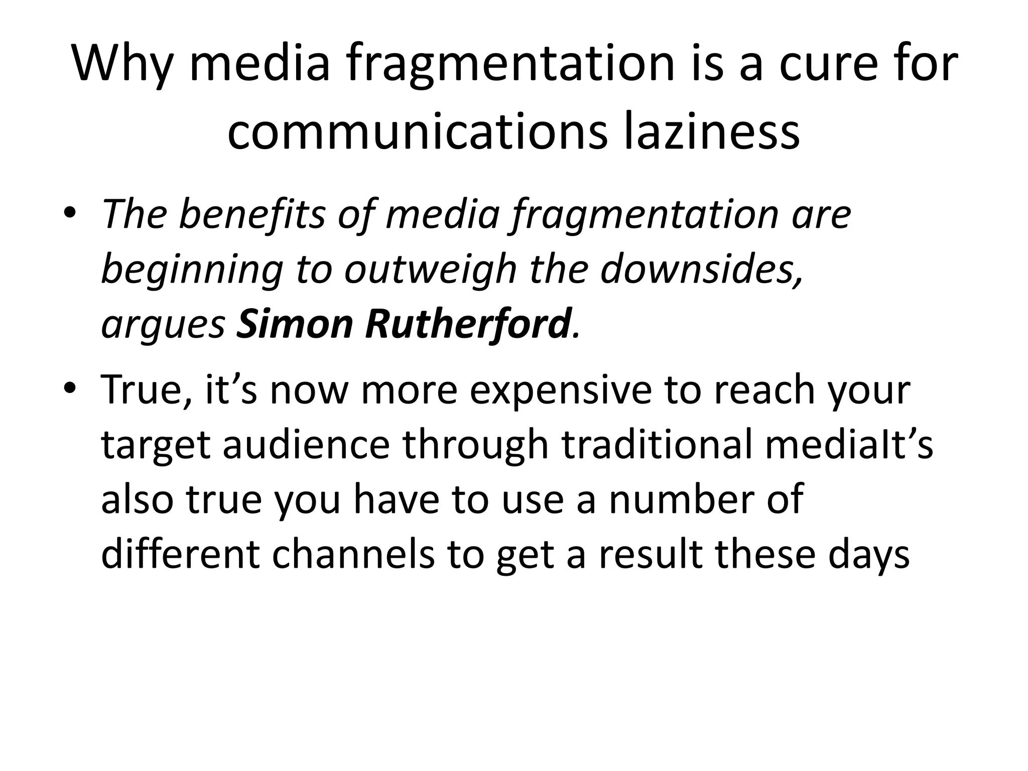 Media fragmentation | PPTX