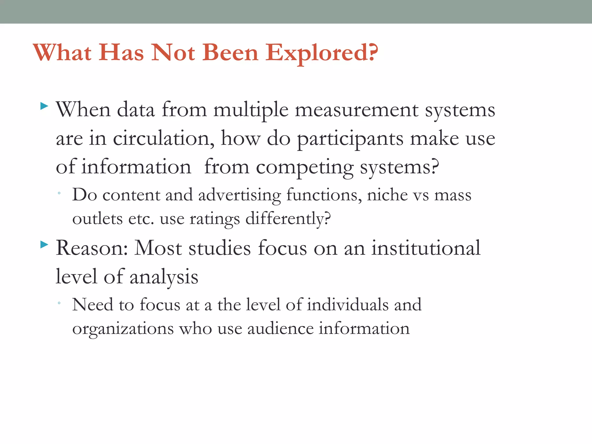 Media fragmentation and the coexistence of market information | PPT