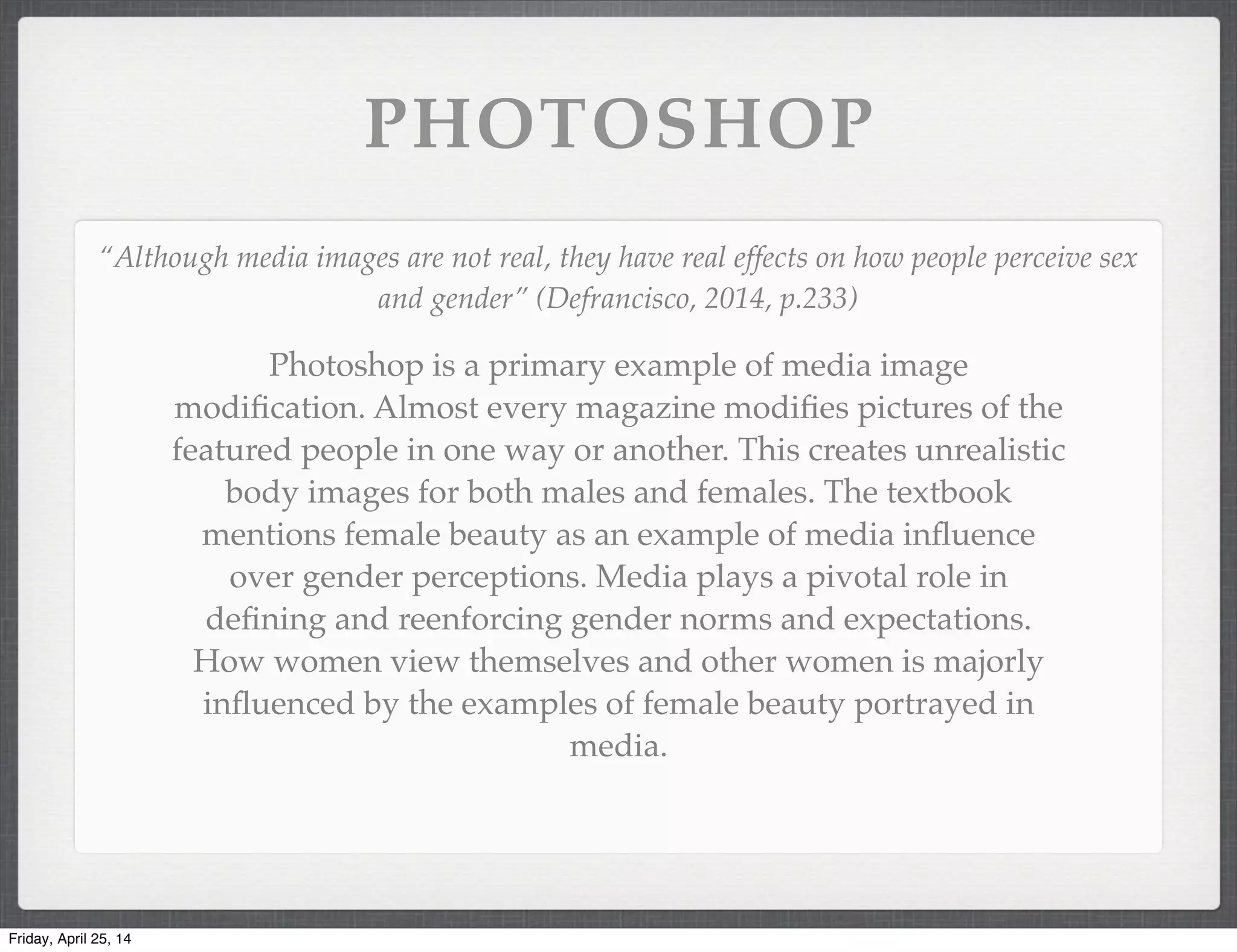 Media gender presentation | PDF