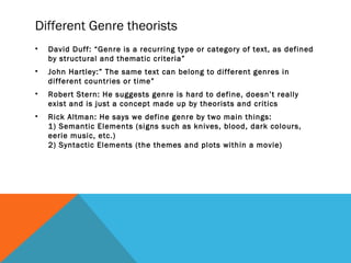 Genre Theorists - Media | PPT | Genres