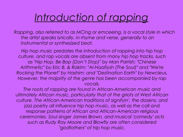 Media genre powerpoint | PPT | Hip Hop Music | Music