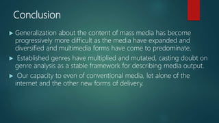 Media genres &text | PPTX