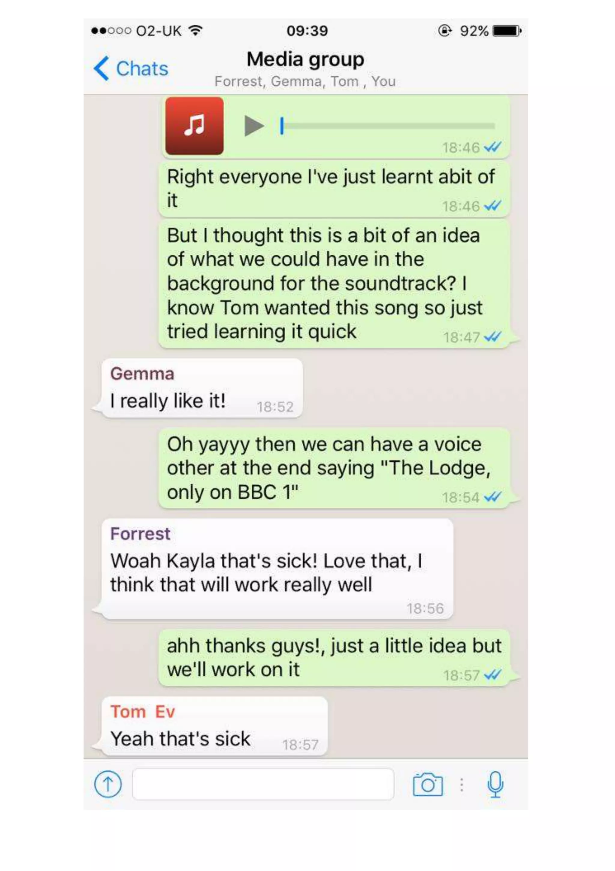 Media group chat | DOCX